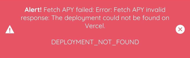 Fetch APY Failed ERROR message – Edge